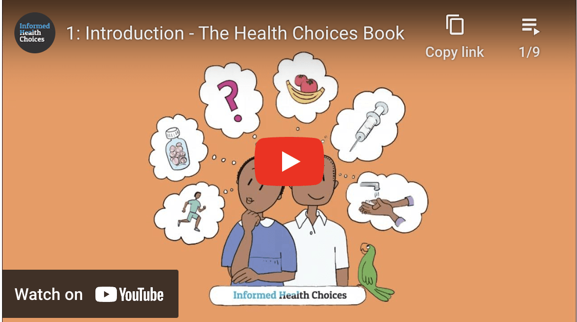 The Health Choices Book: video - Informed Health Choices